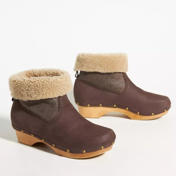 Penelope Chilvers | Shoes | Penelope Chilvers Low Shearling Cuffed Clog ...